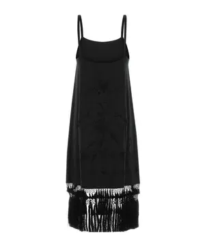 BODE Floral Embroidered Tasseled Midi Dress