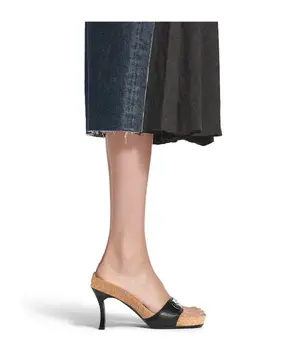 Balenciaga X Scholl Heeled Leather Sandals