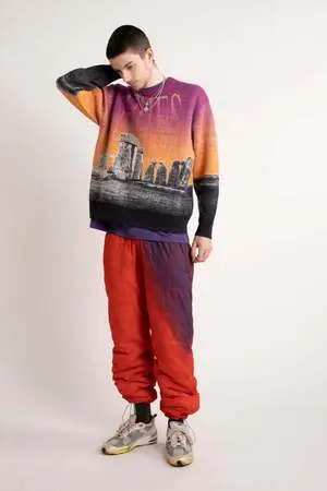 Aries Henget Illustration-print Jumper - Black
