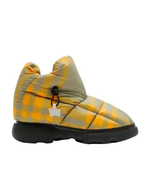 Burberry Check Pillow Drawstring Padded Ankle Boots