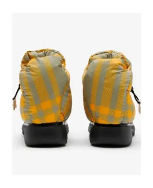 Burberry Check Pillow Drawstring Padded Ankle Boots