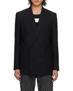 Balmain Double Breasted Tailored Jacket - Black