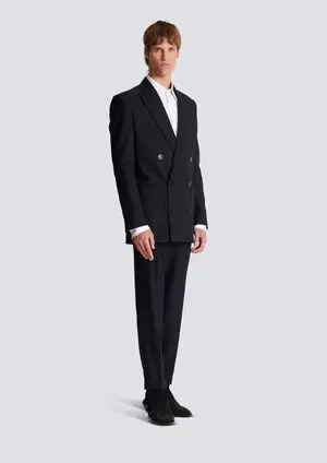 Balmain Double Breasted Tailored Jacket - Black