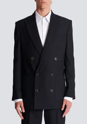 Balmain Double Breasted Tailored Jacket - Black