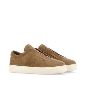 Hogan Suede Slip-on Sneakers With Platform Sole - Brown