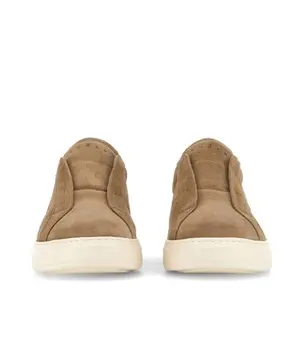 Hogan Suede Slip-on Sneakers With Platform Sole - Brown