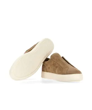Hogan Suede Slip-on Sneakers With Platform Sole - Brown