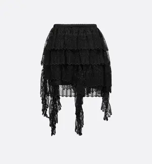 Dior Lace Ruffled Mini Skirt