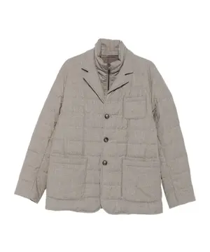 Herno Quilted Jacket With Zip-up Faux Two-piece Design - Gray