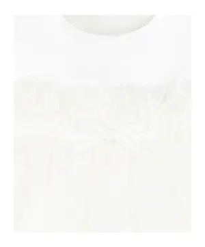 Monnalisa Tulle Dress With Ruffles And Bows