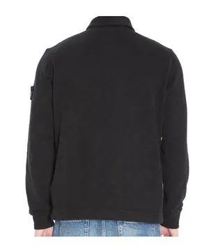 Stone Island Badge-detail Polo Shirt - Black