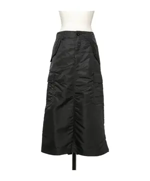 Sacai Twill Skirt With Cargo Pockets And Pleated Detailing