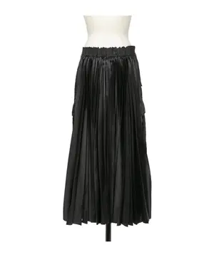 Sacai Twill Skirt With Cargo Pockets And Pleated Detailing