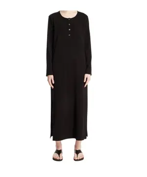 THE ROW Long Sleeve Round Neck Button-down Dress