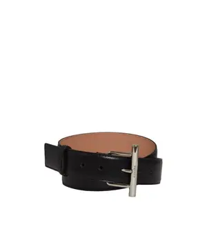 Alexander McQueen Logo Engraved Sling Belt - Black