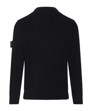Stone Island Logo Patch Knitted Sweater