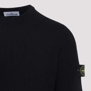Stone Island Logo Patch Knitted Sweater