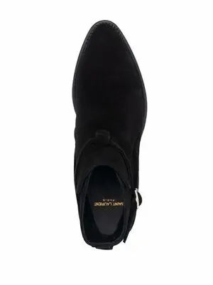 Saint Laurent Buckled Strap Ankle Boots