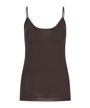 Khaite Fine-ribbed Scoop Neck Tank Top - Black