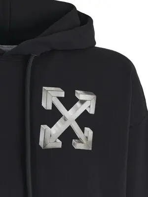 Off-White Logo Printed Drawstring Hoodie