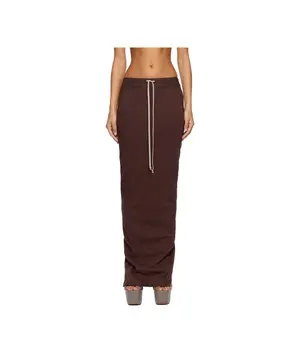 Rick Owens Drawstring Pencil Skirt - Brown