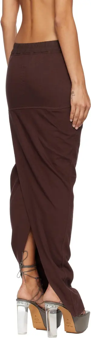 Rick Owens Drawstring Pencil Skirt - Brown
