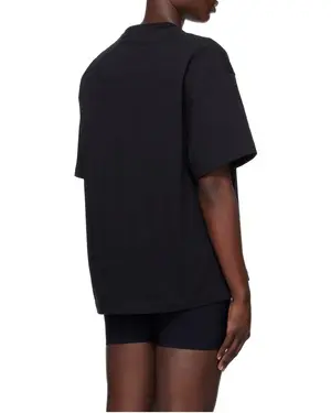 JIL SANDER Crewneck Short Sleeve T-shirt With Logo - Black