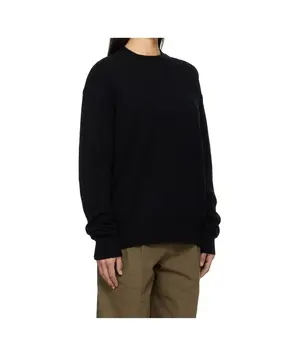 THE FRANKIE SHOP Rafaela Padded Knit Sweater - Black