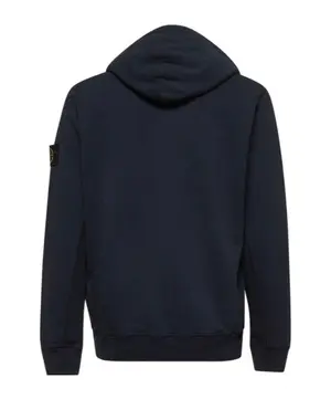 Stone Island Logo Patch Hoodie - Blue