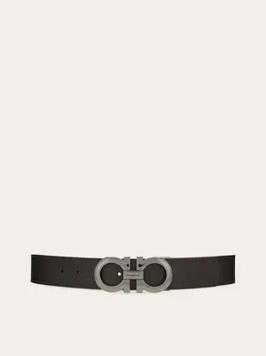 FERRAGAMO Reversible Gancini Belt - Black