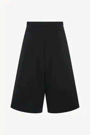 THE ROW Kalyan Pleated Shorts - Black