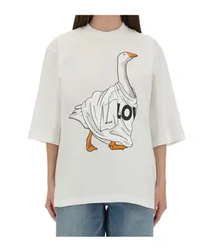 Moschino Short-sleeved Crewneck T-shirt With Graphic Print
