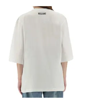 Moschino Short-sleeved Crewneck T-shirt With Graphic Print