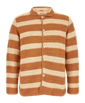 BODE Striped Knit Cardigan