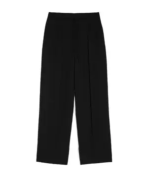 JIL SANDER Pleat-detailed Straight-leg Trousers - Black