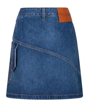 J.W.ANDERSON Twisted Denim Mini Skirt