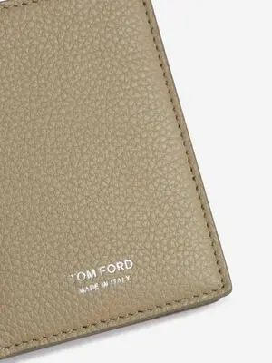 TOM FORD Logo Printed Bi-fold Wallet - Brown