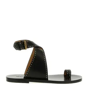 Isabel Marant Étoile Cross-strap Studded Open-toe Sandals - Black