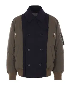 Sacai Double-breasted Anchor-button Coat