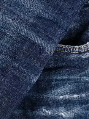 Dsquared2 Distressed-effect Cropped Skinny Jeans - Blue