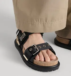 Dior Round Toe Flat Sandals