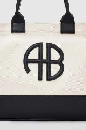 ANINE BING Lara Logo Tote Bag - White
