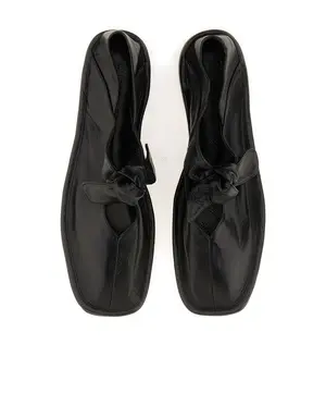 Hereu Square Toe Ballerina Flats - Black