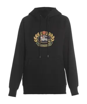 Burberry Embroidered Logo Hooded Hoodie