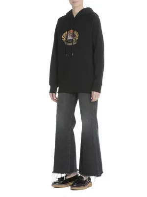 Burberry Embroidered Logo Hooded Hoodie