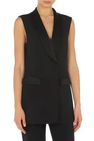 Alberta Ferretti Lapel Pocket Vest