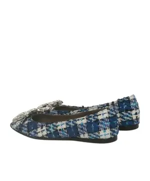Roberto Festa Embellished Checked Ballerina Flats