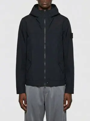 Stone Island Logo Patch Zip-up Hooded Jacket