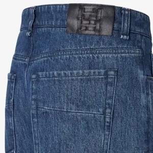 Fendi High Waisted Straight Leg Jeans - Blue