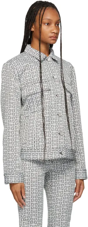Givenchy 4g Jacquard Denim Jacket